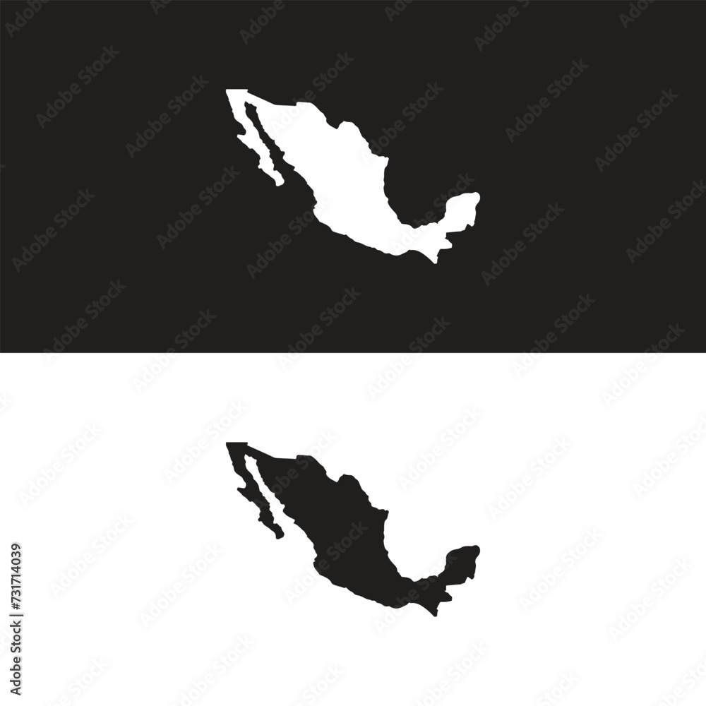 Vector isolated illustration of simplified administrative map of Mexico ...