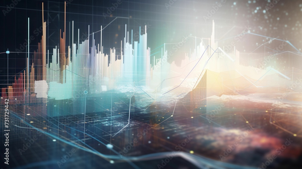AI generated illustration of Illustration of an various data and ...