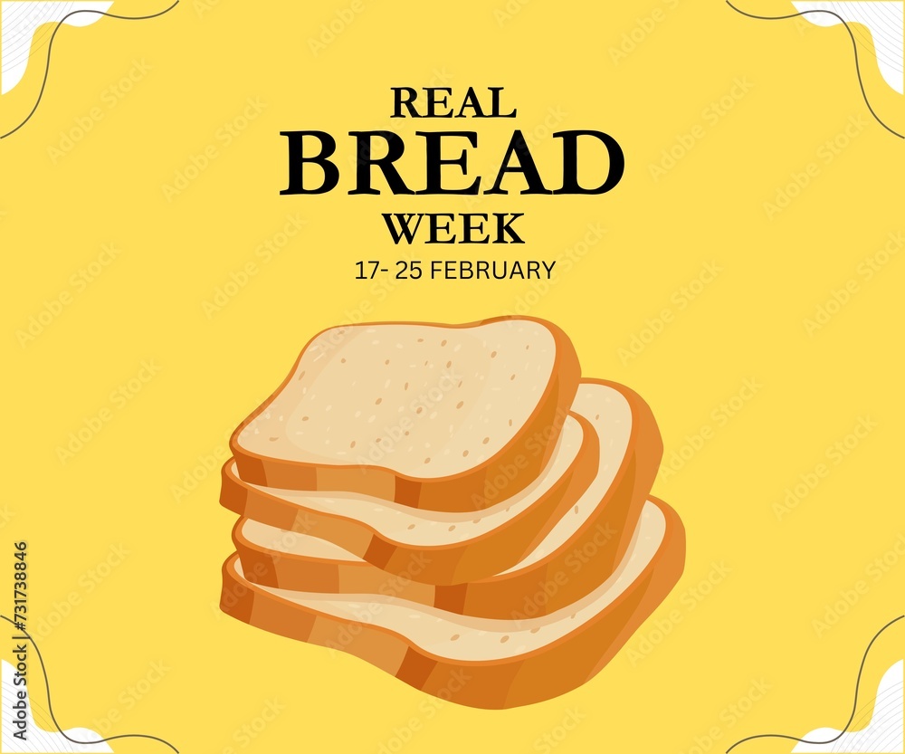 REAL BREAD WEEK TEMPLATE DESIGN Stock Illustration | Adobe Stock