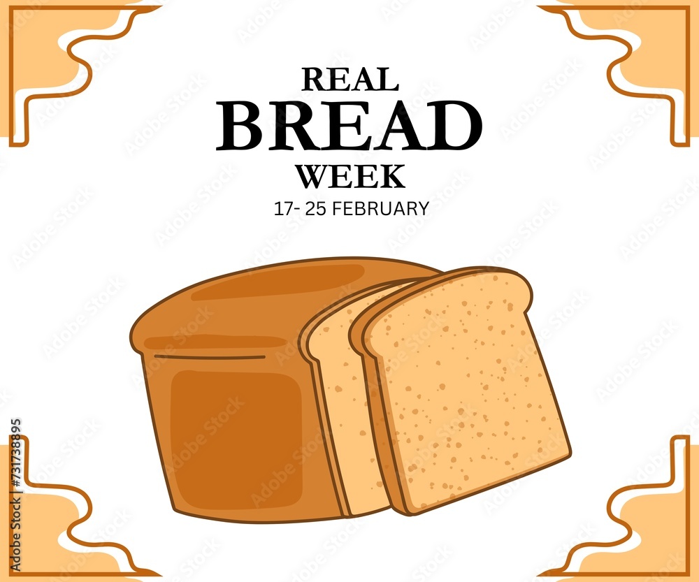 SIMPLE REAL BREAD WEEK TEMPLATE DESIGN Stock Illustration | Adobe Stock