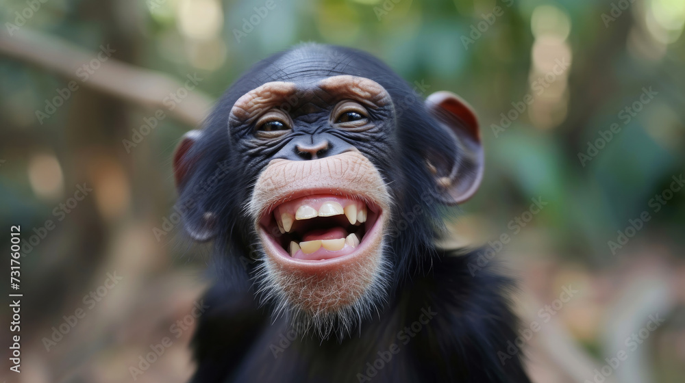 funny monkey. Comical animal making a funny face that's impossible not ...