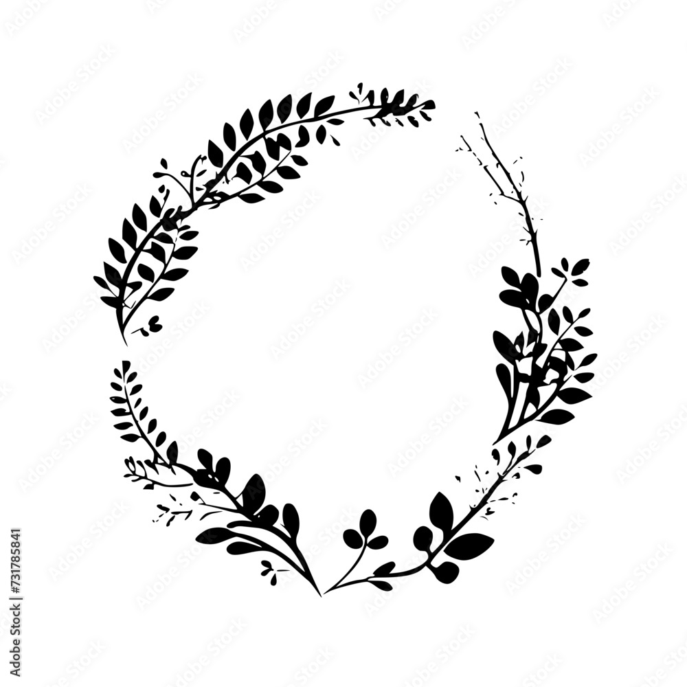 flower svg, flower wreath svg, Circle frame svg, botanical svg, rose ...