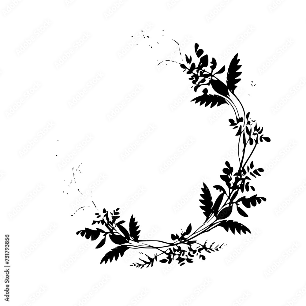 Flower Svg Flower Wreath Svg Circle Frame Svg Botanical Svg Rose