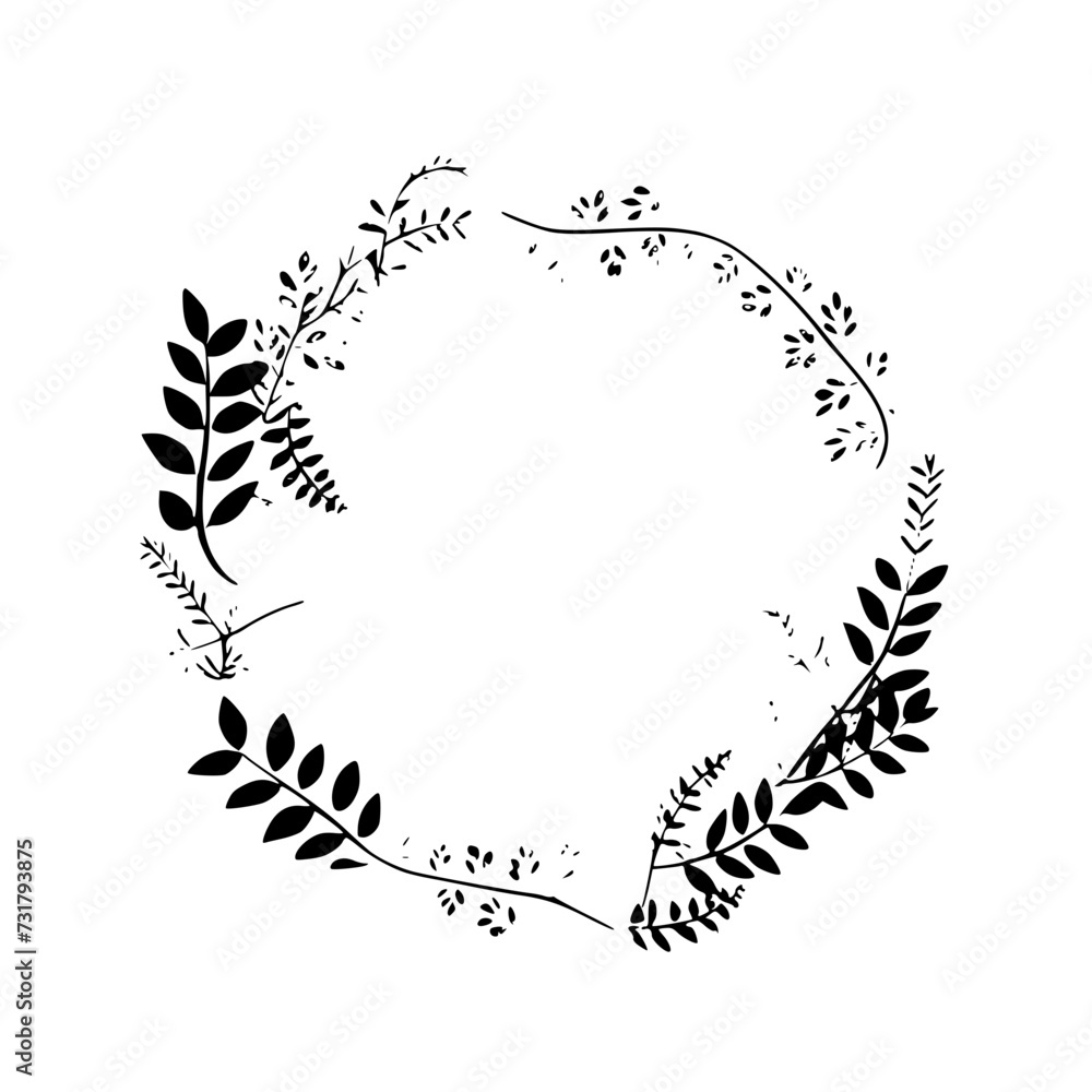 flower svg, flower wreath svg, Circle frame svg, botanical svg, rose ...