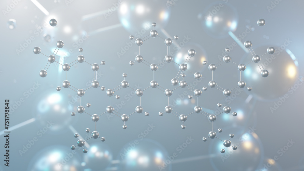 brilliant blue fcf molecular structure, 3d model molecule ...