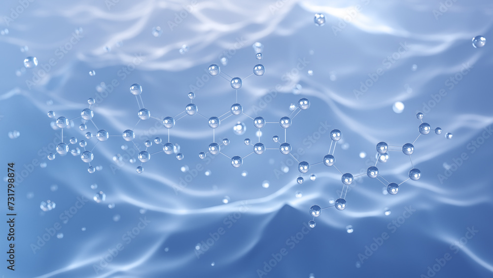 ceftobiprole molecular structure, 3d model molecule, fifth-generation ...