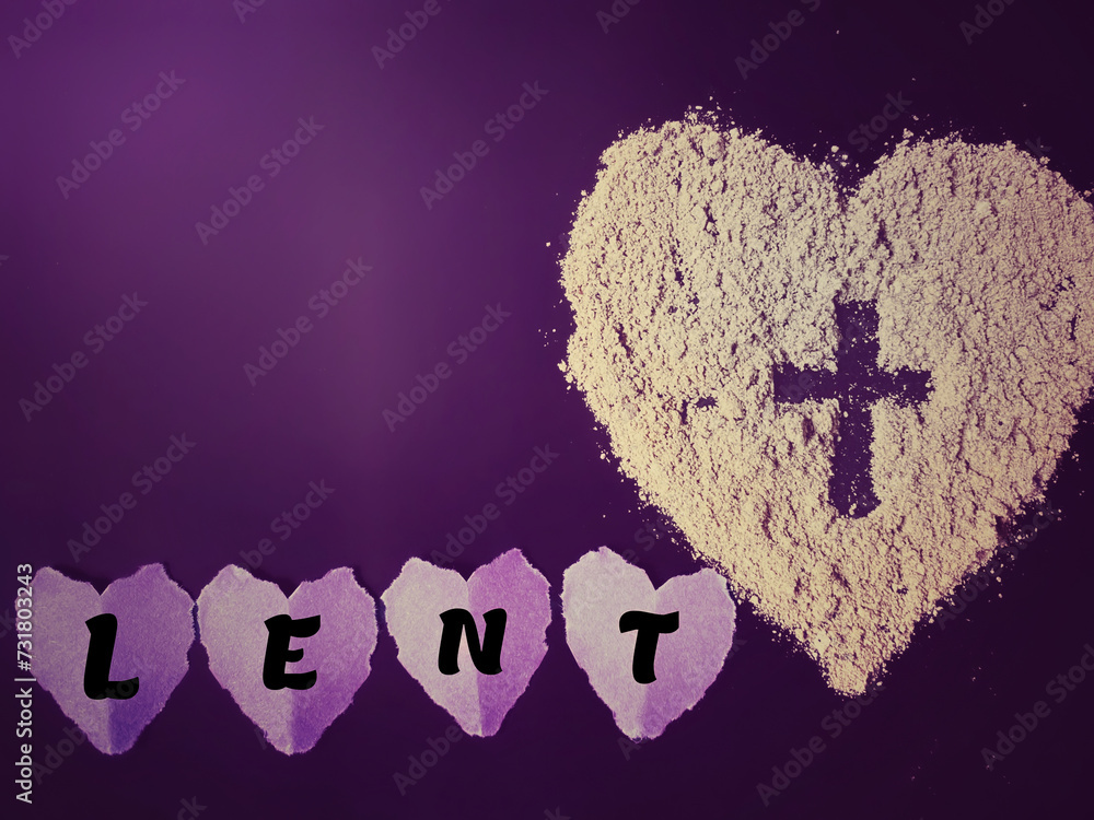 Lent Season, Holy Week, Ash Wednesday concepts. Word lent on paper with ...