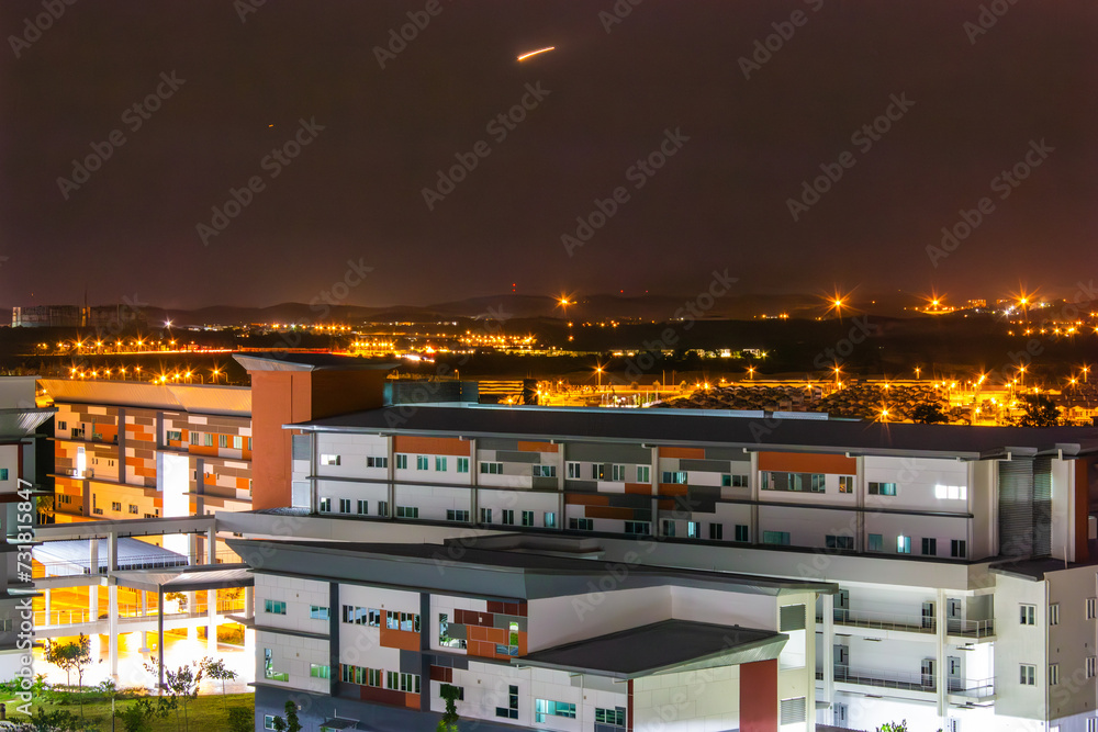 Puncak Alam, Selangor - January 05, 2024: A long exposure shot image of ...