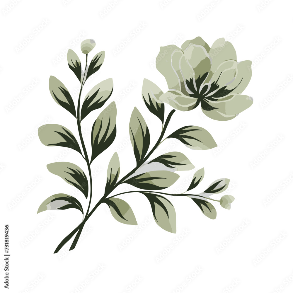 botanical svg, floral svg, flower svg, botanical clipart, floral ...
