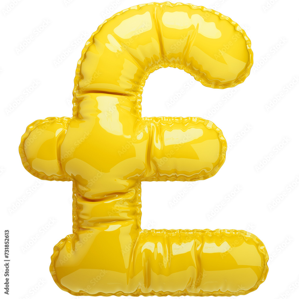 GBP. Pound icon. British pound sign in the shape of a balloon, isolated ...