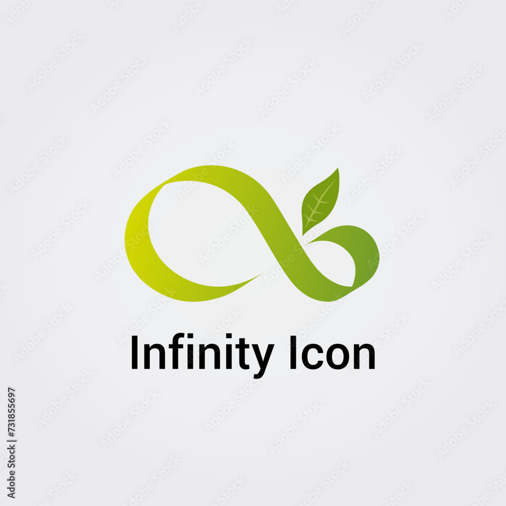 Icône Symbole Logo Infini Forme Huit Elément Vecteur Couleur pour ...