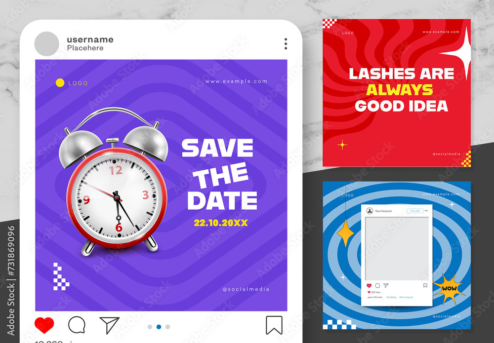 Colorful Event Social Media Instagram Post Stock Template | Adobe Stock