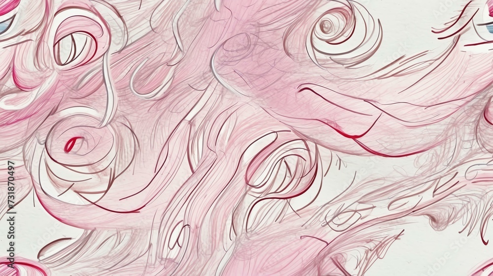 Hand drawn pink scribbles of child on paper texture from Generative AI ...