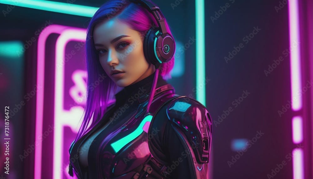 girl of the future model appearance, beautiful Asian girl, cyberpunk ...