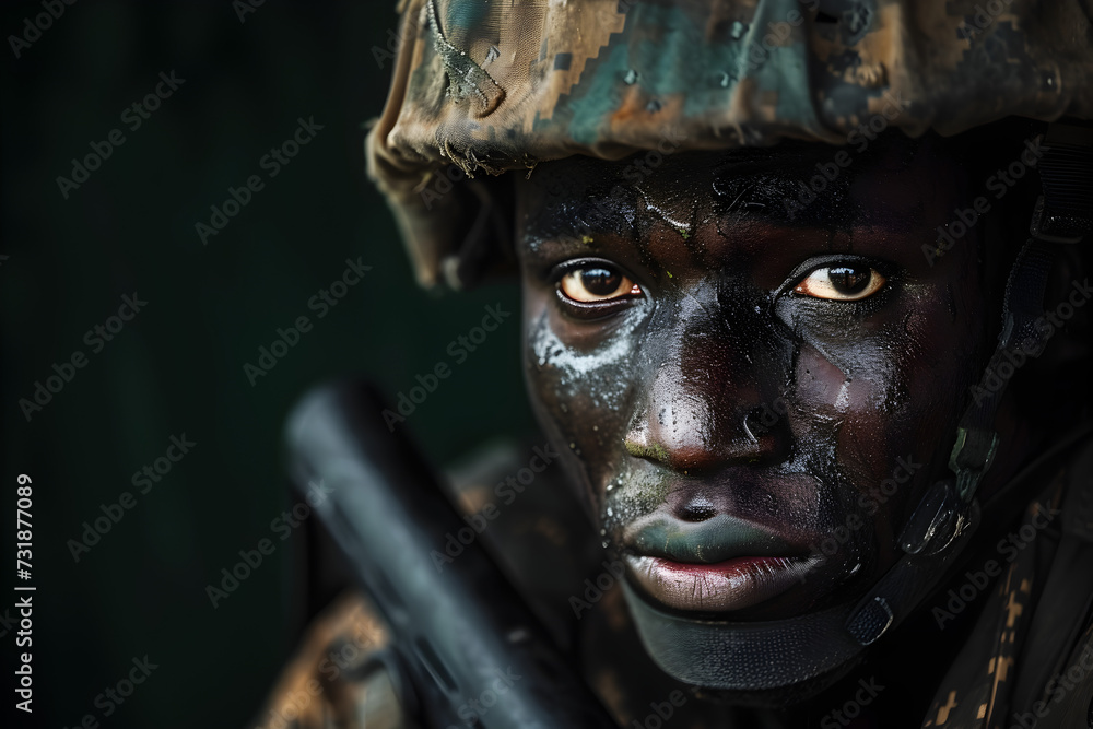 Detailed portraits of soldiers participating in peacekeeping missions ...