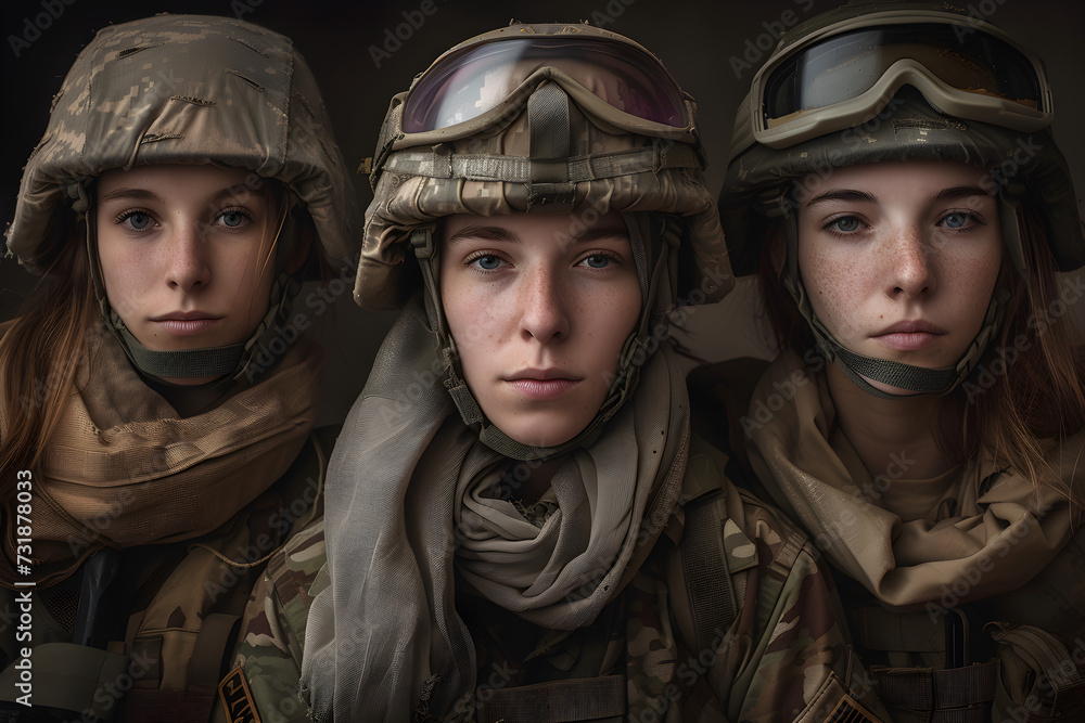 Portraits of female soldiers throughout history, highlighting their ...