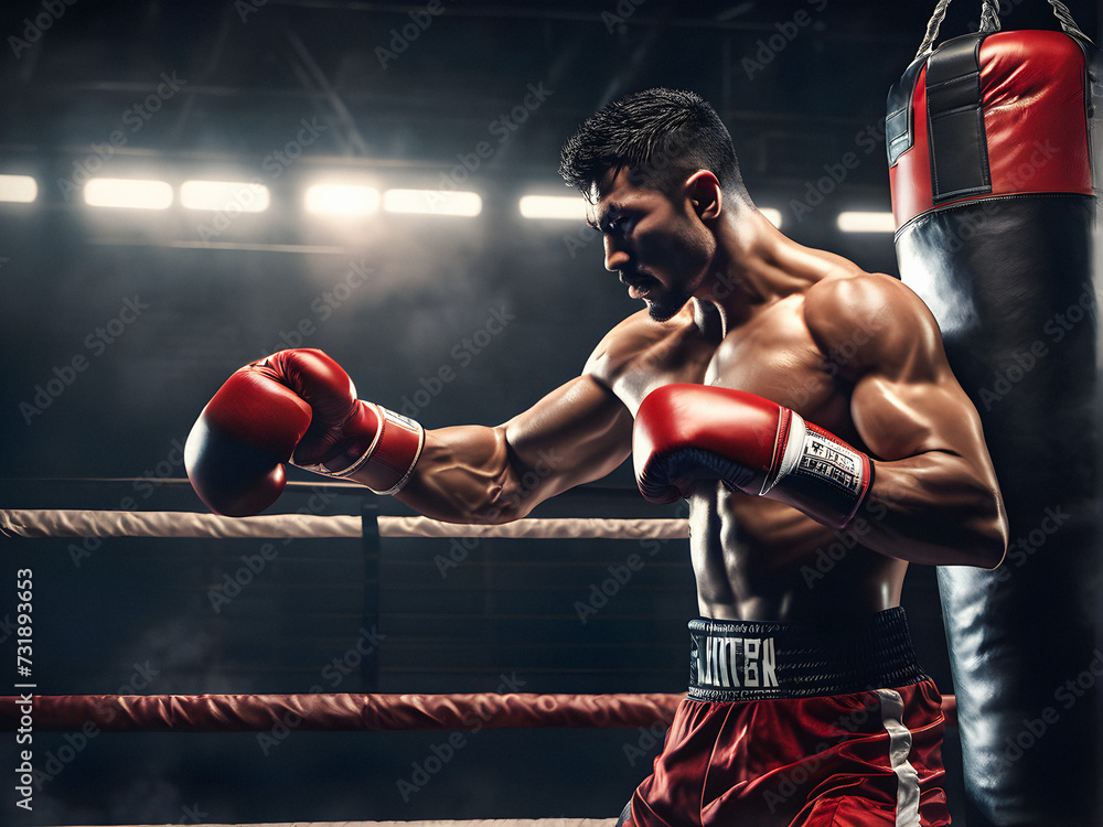 Unleashing the Fury: Fighter's Intense Training Session in the Gritty ...