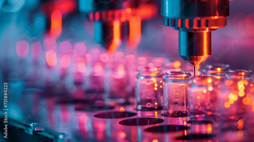 Advanced automated pipetting robot performs high-throughput screening on multiple vials in a ...