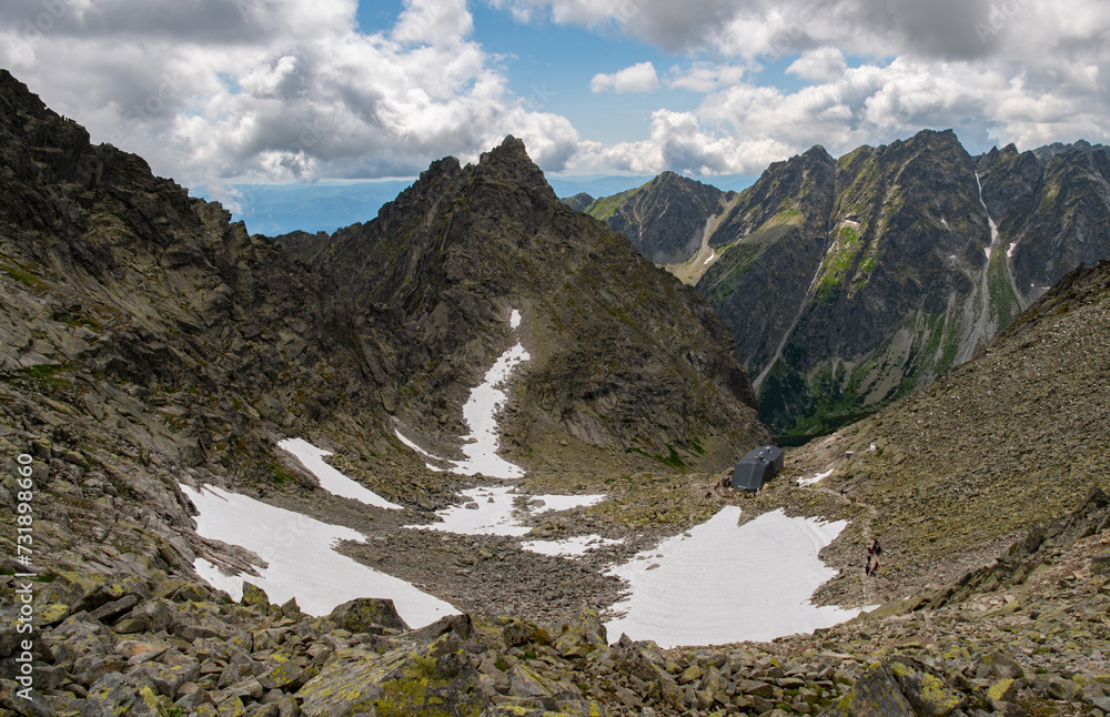 Chata pod Rysmi is the highest mountain hut in High Tatras on the way ...
