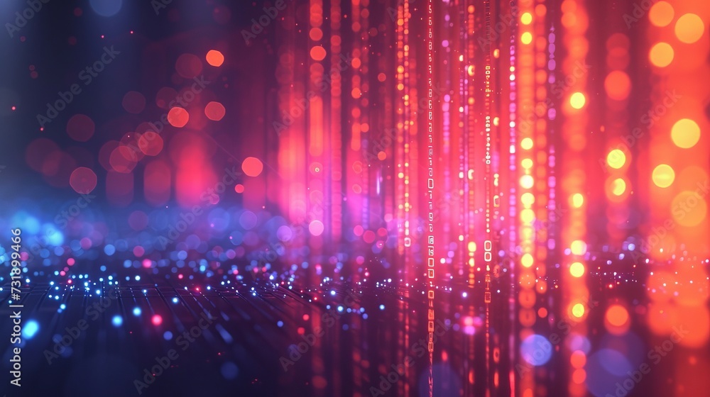 Chart with light and background, a dark digital background of abstract ...