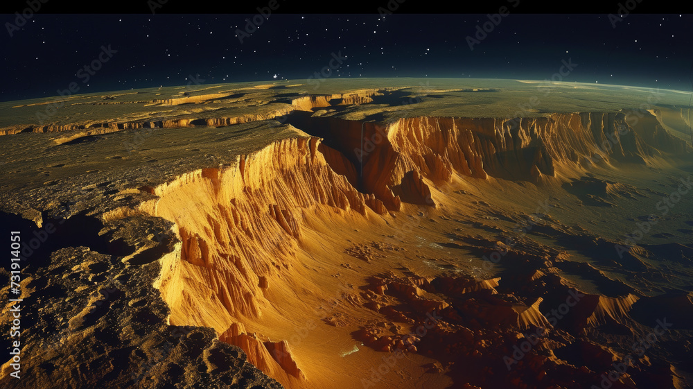 Mars' Valles Marineris: Cosmic Grandeur in Red. Explore the vast ...