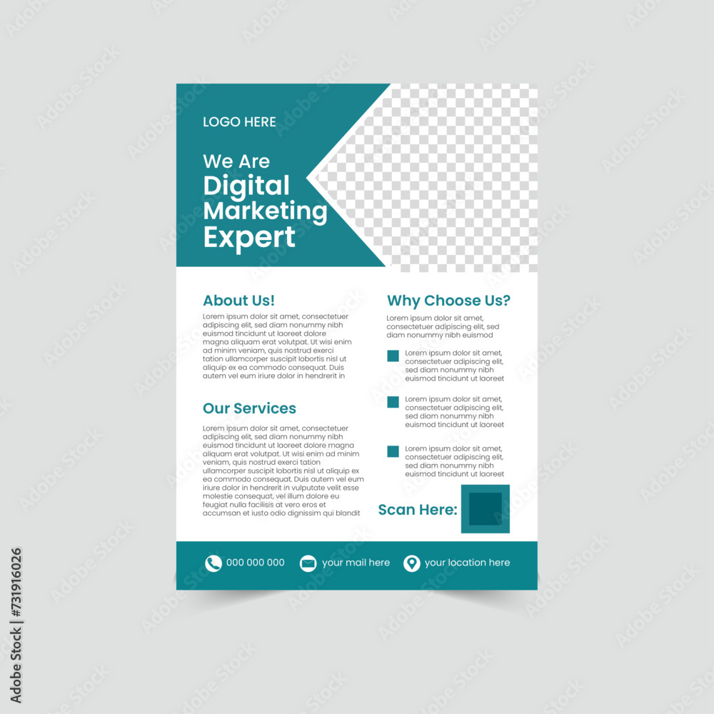 Corporate Business Flyer poster pamphlet cover design layout background ...