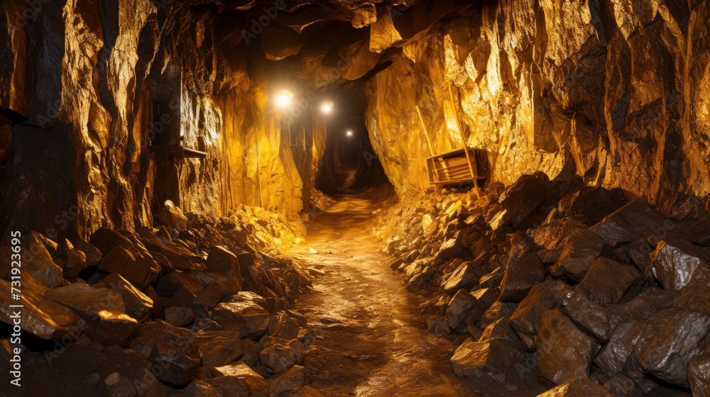 Gold Mine. The hidden world of mining, this image captures the ...