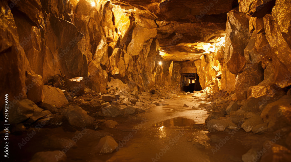 Gold Mine. The hidden world of mining, this image captures the ...