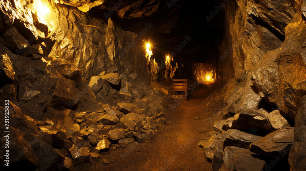 Gold Mine. The hidden world of mining, this image captures the ...