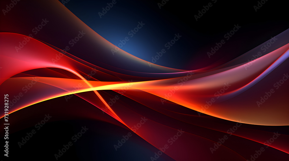 abstract red background,, Line art illustration on light background ...
