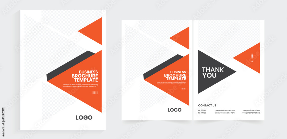 Bifold brochure design, A4 folded editable brochure layout, Manual ...