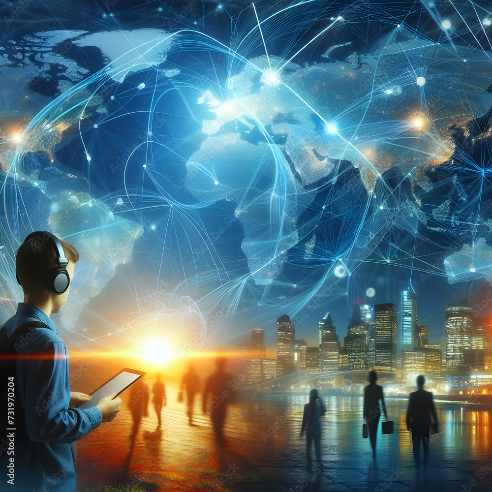 An intricate dance of connectivity that binds humanity together. Show a ...