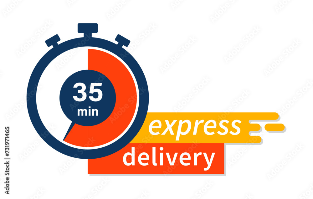 Express delivery fast shipping service vector illustration image with ...