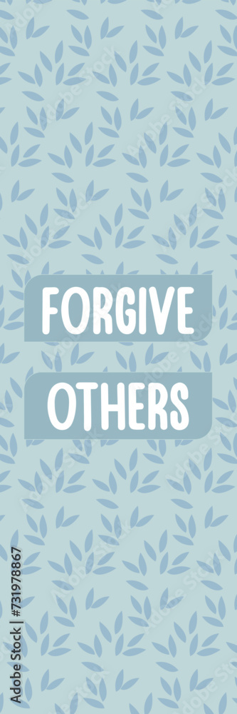 Printable quotes bookmarks, forgive others, pastel colors Stock Vector ...