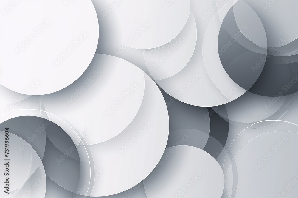 Abstract background with gray circle. White and grey abstract modern ...