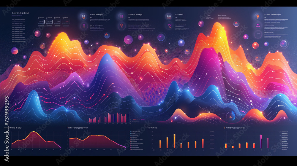 graphs and charts, Financial charts, information data statistics, diagrams, financial ...