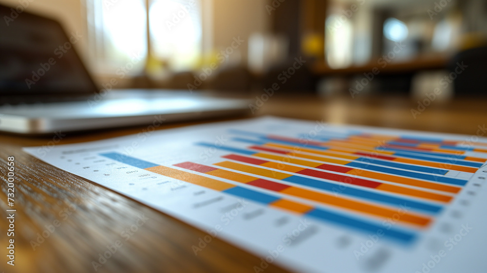 credit card in the cart, Neatly arranged bar charts and graphs ...
