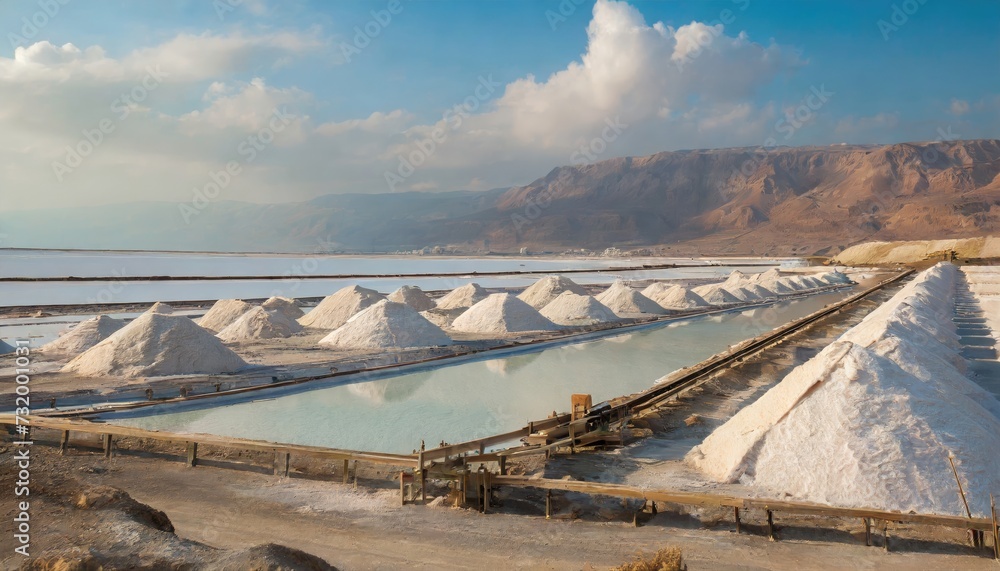 Looked at the large salt mine. Generated with AI Stock Photo | Adobe Stock