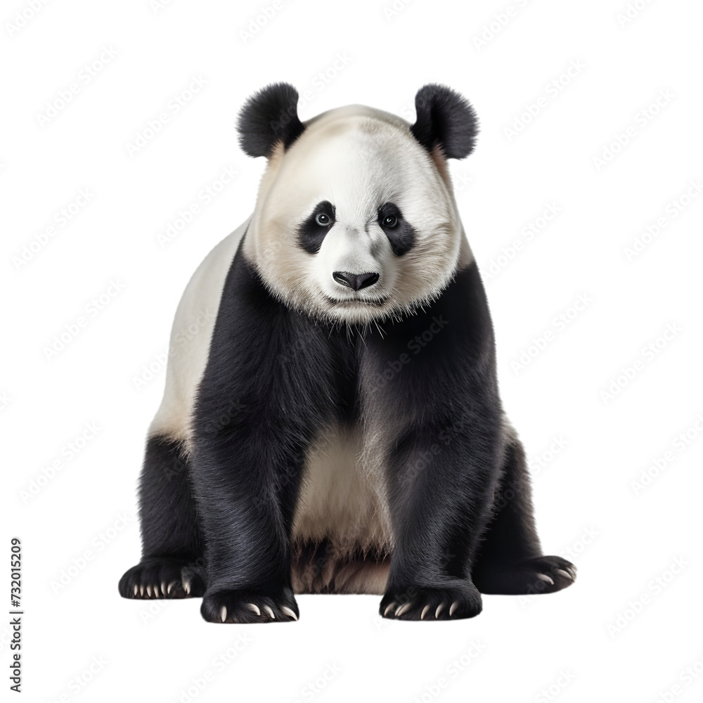 giant panda bear on transparent background PNG image Stock Photo ...