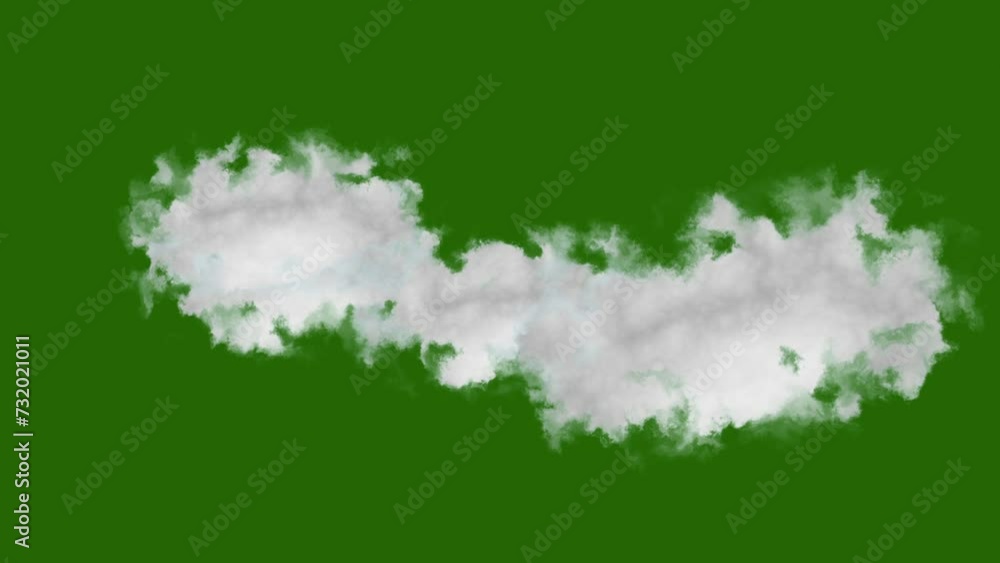 White Cloud Loop: Beautiful Fast Billowing Cloud Isolated. Animated ...
