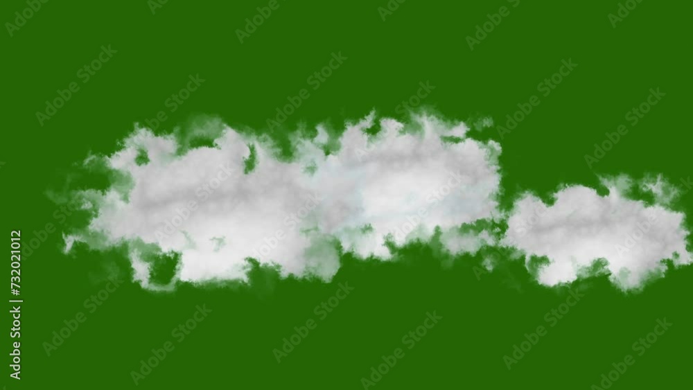White Cloud Loop: Beautiful Fast Billowing Cloud Isolated. Animated ...