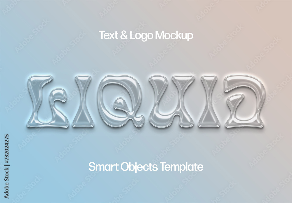 Plastic Liquid Text Effect Mockup Stock Template | Adobe Stock