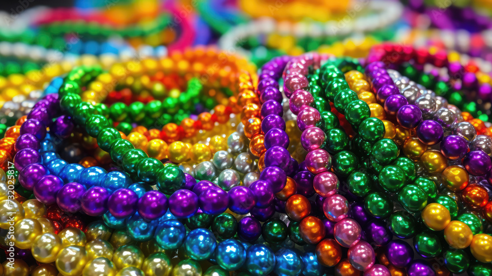 Mardi Gras Beads - The Colorful and Meaningful Symbol of Carnival Stock ...