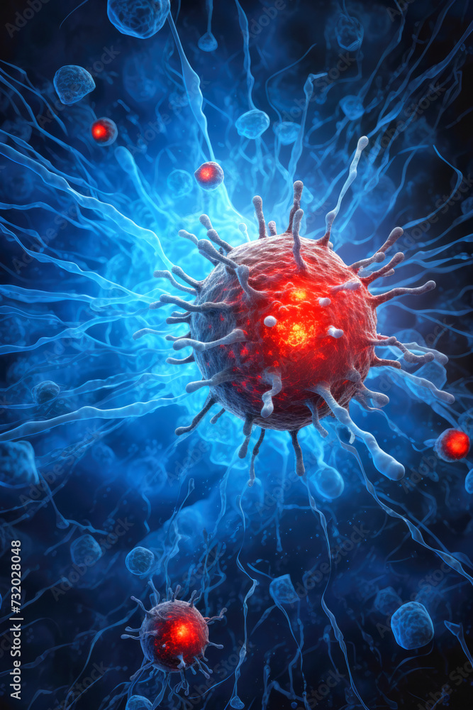 T cell interacting with antigens on an antigen presenting cell APC ...