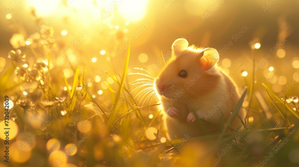 Witness the grace of nature as a super realistic rodents emerges from a ...