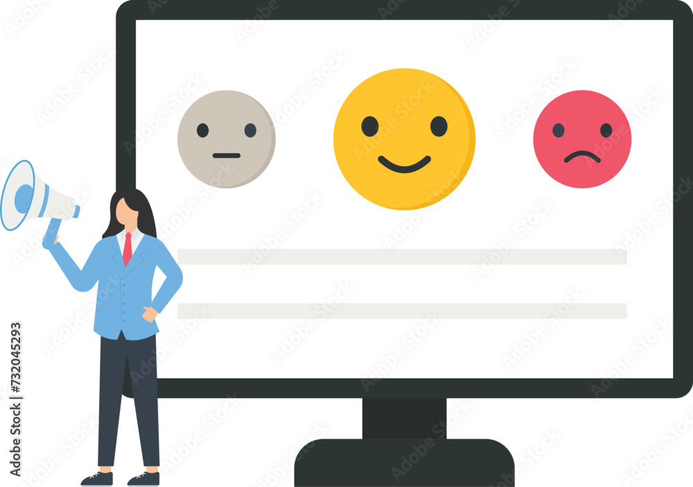 choosing emoji to show satisfaction rating Stock Vector | Adobe Stock