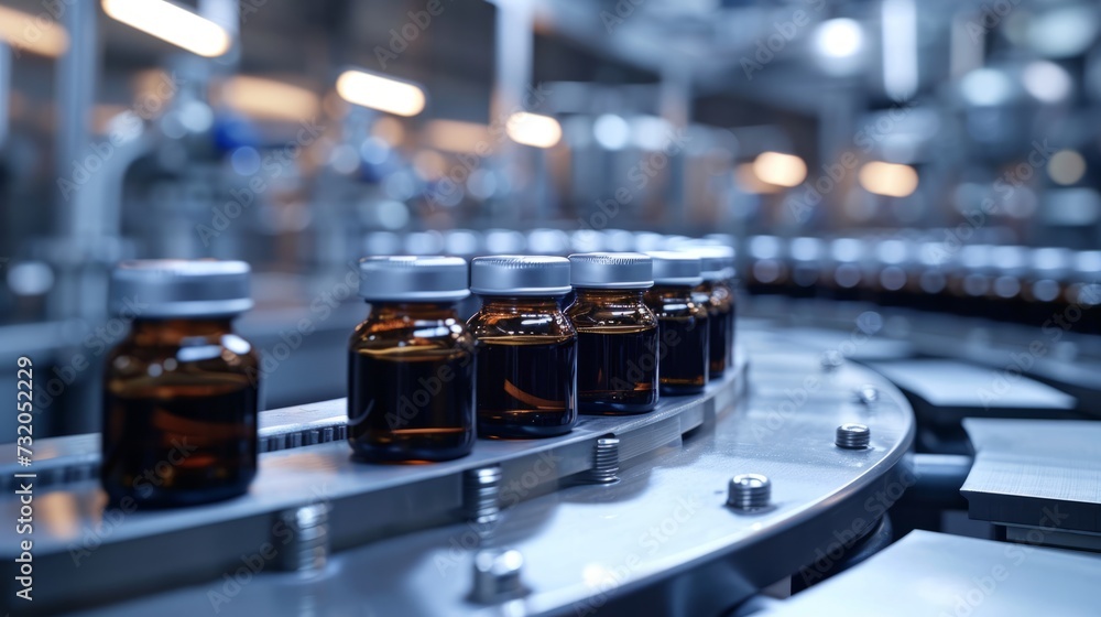 Pharmaceutical facility with automated production line of vaccines and ...