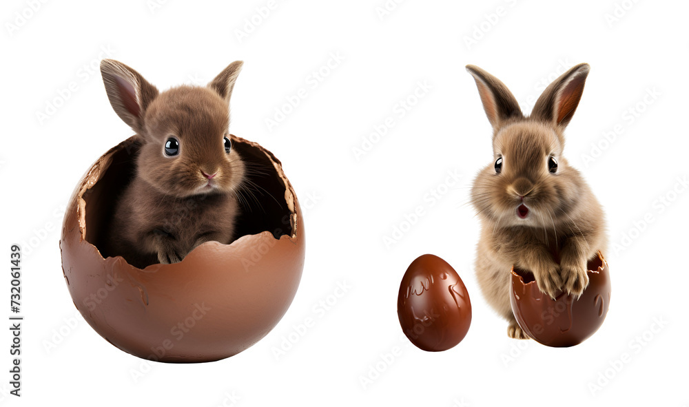 Joyful Easter Bunny Assortment: Bunny Jumping Out of a Chocolate Easter ...