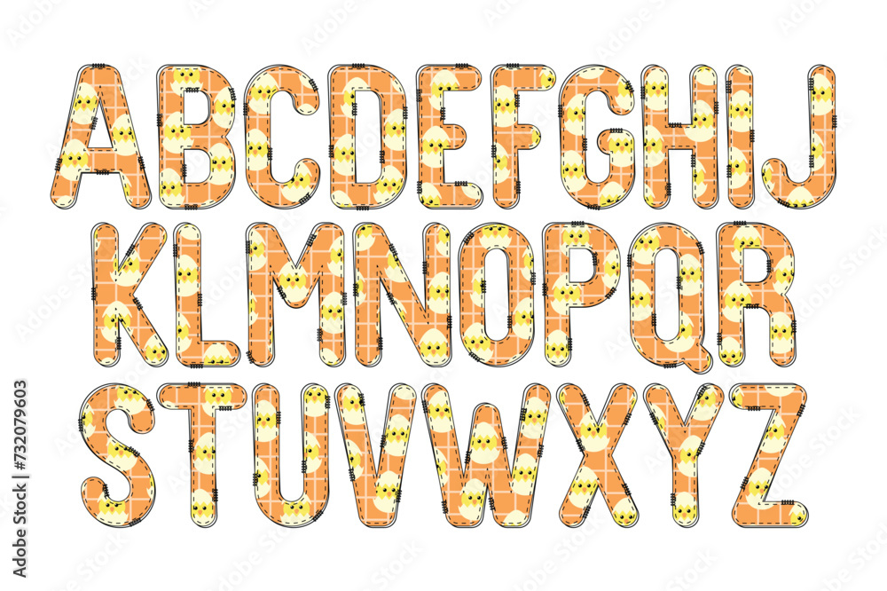 Versatile Collection of Chick Charm Alphabet Letters for Various Uses ...