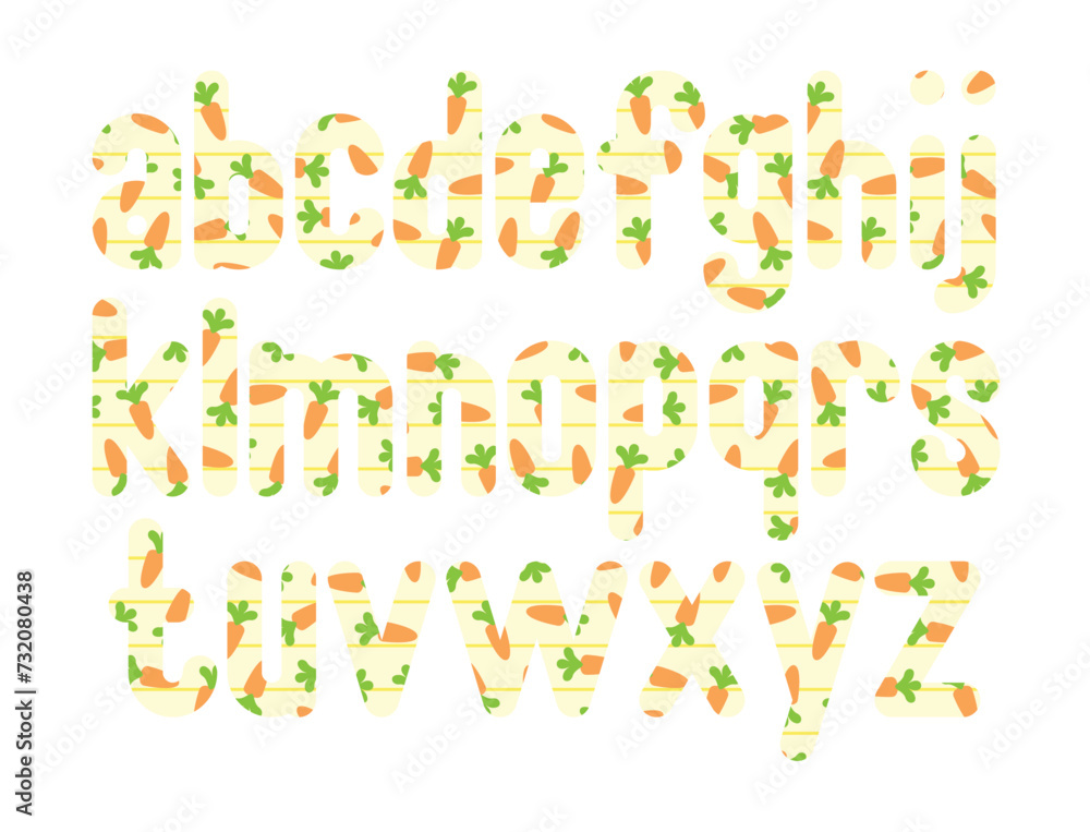 Versatile Collection of Carrot Cuteness Alphabet Letters for Various ...